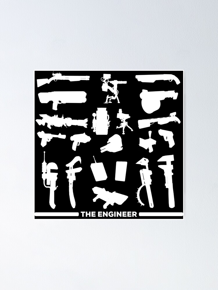 "The TF2 Engineer Equipment" Poster for Sale by Cursedfate | Redbubble