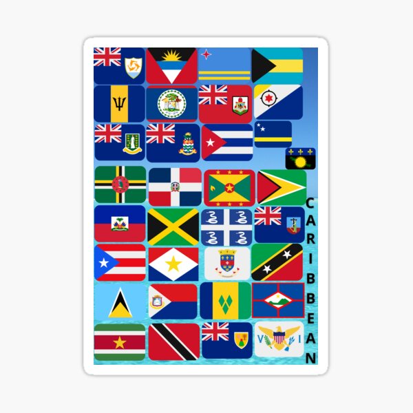 "Caribbean" Sticker for Sale by MissTLand | Redbubble