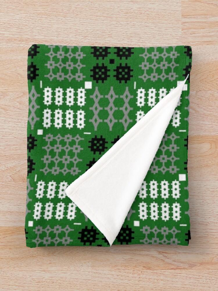 "Welsh Tapestry Pattern, Carthen Cymraeg, Cymreig (green)" Throw ...