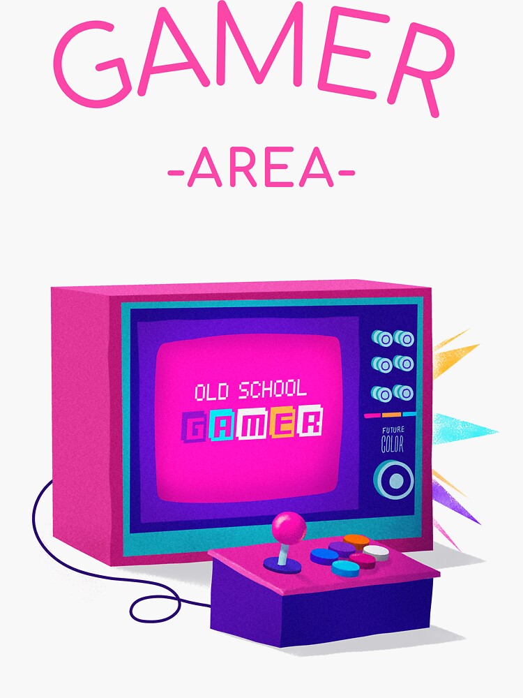 "GAMING AREA" Sticker by DAAN2020 | Redbubble