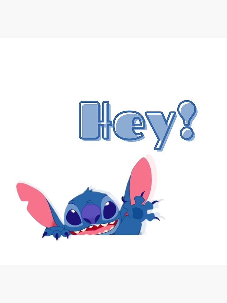 "Cute cartoon Stitch Hey! Sticker" Poster for Sale by itschrisanto ...