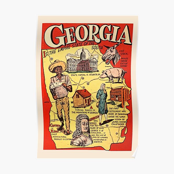"Georgia Vintage Poster" Poster for Sale by RosarioDesigns | Redbubble