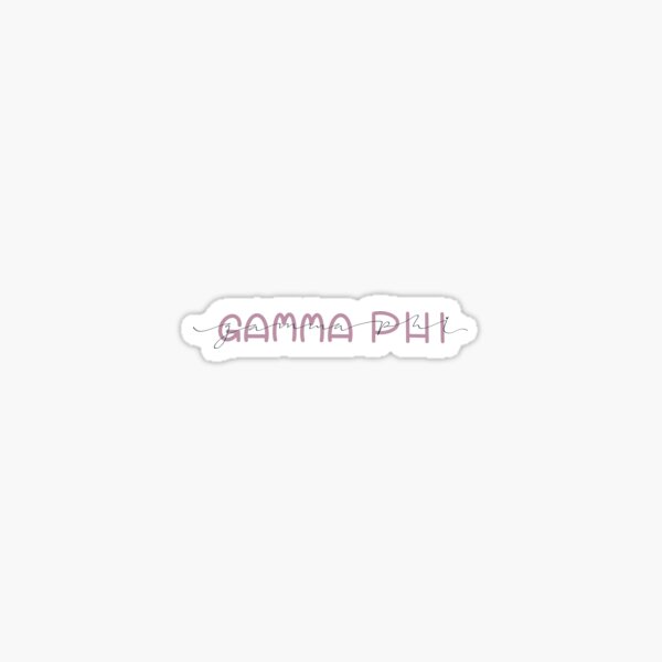 "Gamma Phi" Sticker by lovehart | Redbubble