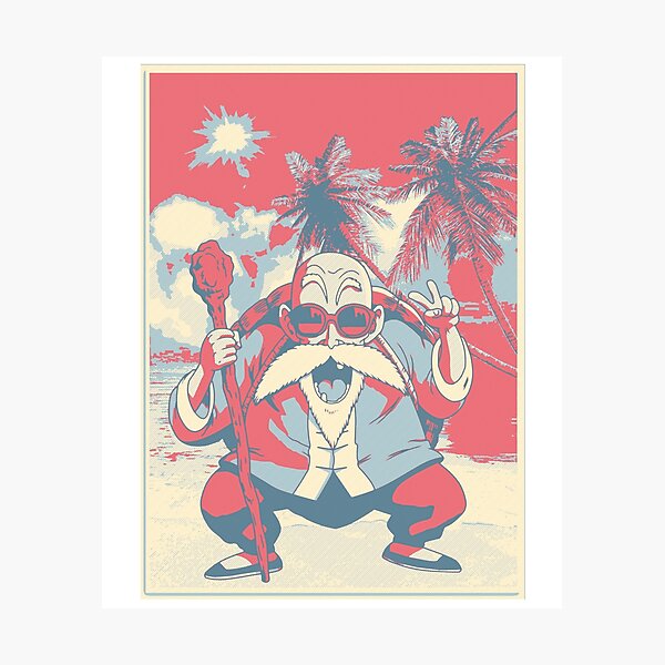 Lámina fotográfica «Póster Master Roshi Hop Póster Dragon Ball Póster ...