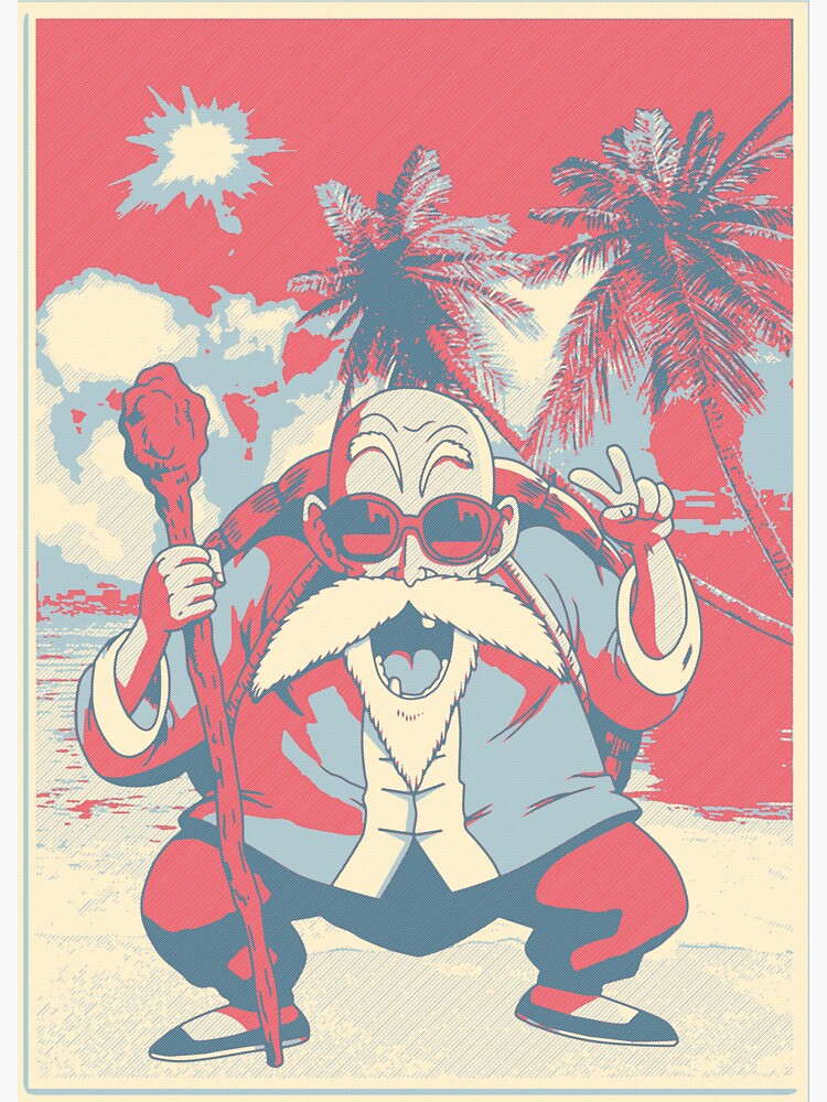 "Master Roshi Hop Poster Dragon Ball Poster Master Roshi Funny Poster ...