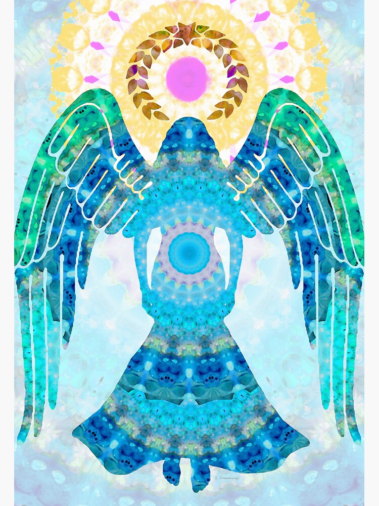 "Beautiful Mandala Angel - Spirituality Art - Sharon Cummings" Sticker ...