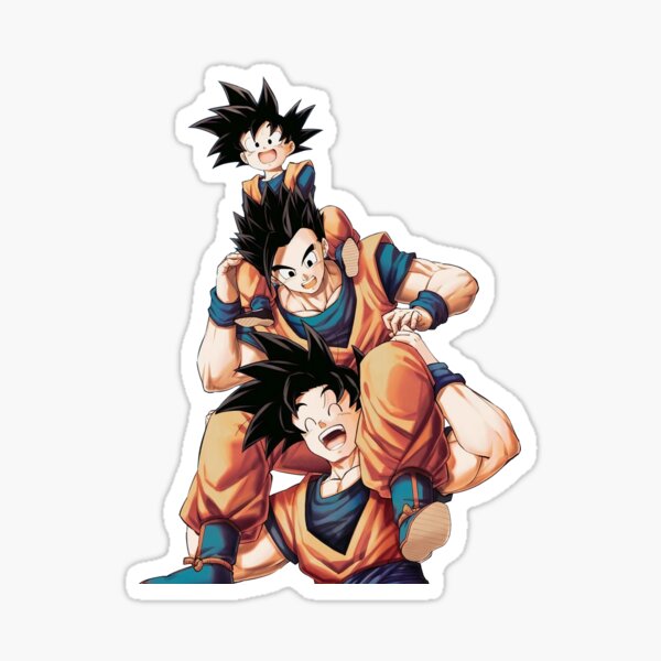 "D-R-A-G-O-N Ball Z San G-O-K-U San Gohan San Goten" Sticker for Sale ...