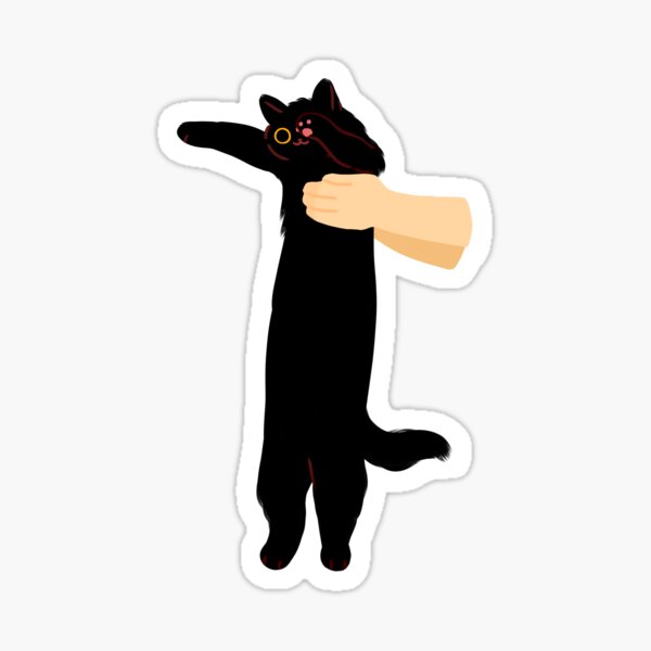 "long long cat" Sticker for Sale by lucianavee | Redbubble