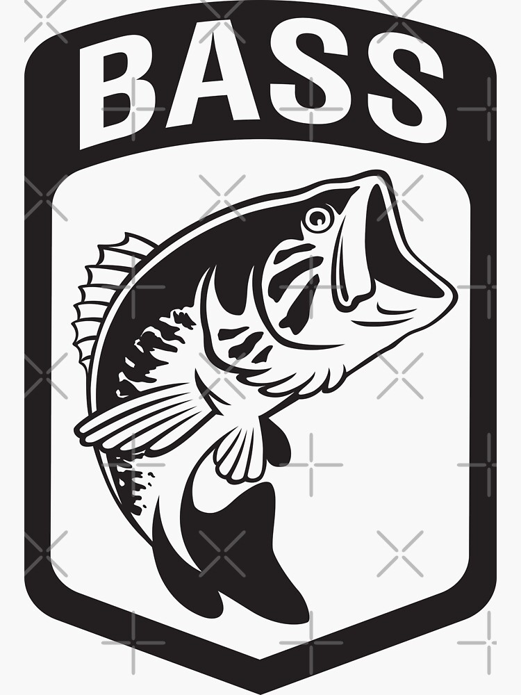 "bassmaster" Sticker for Sale by kvasay | Redbubble