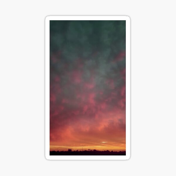 "cloudy sunset sky_ Colorful sunrise" Sticker by asmaahassani | Redbubble