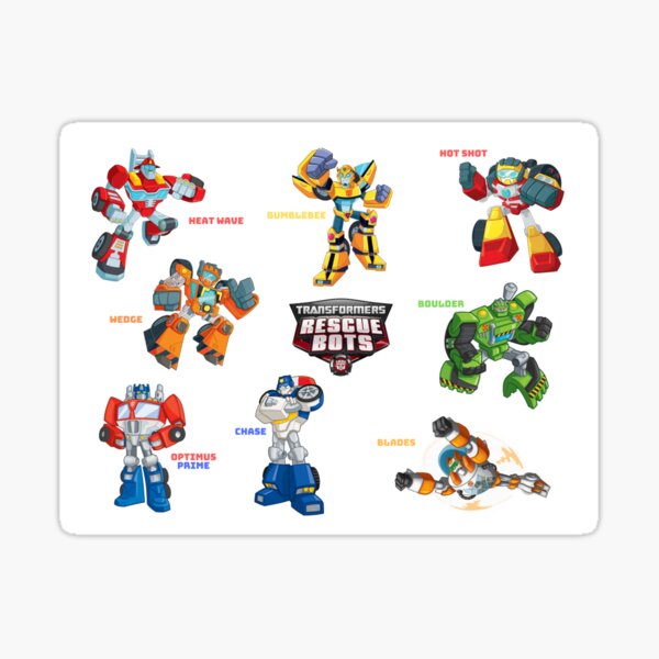"transformers rescue bots" Sticker for Sale by rolandos | Redbubble