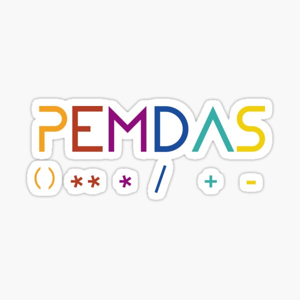 "PEMDAS (Order of Operations) Sticker" Sticker for Sale by MJmun ...