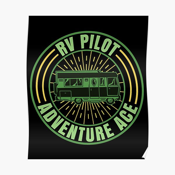 "RV Pilot Adventure Ace, Retro Vintage Recreational Camper Vehicle ...