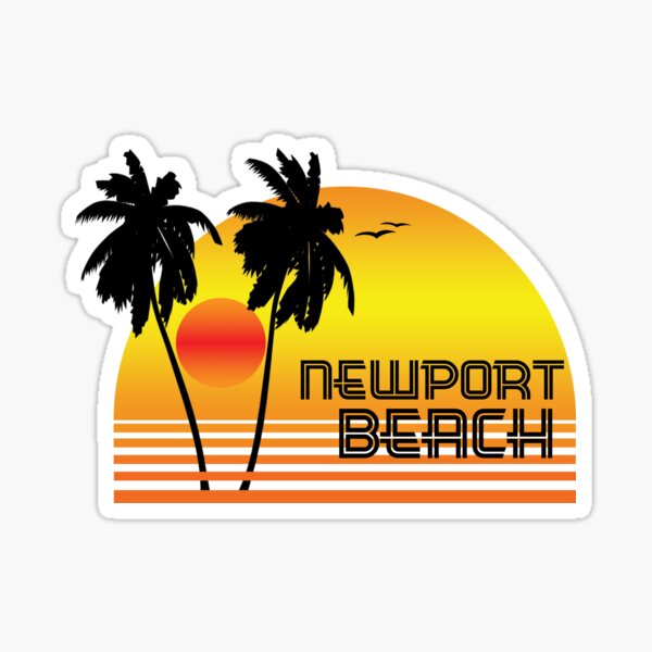 "NEWPORT BEACH CALIFORNIA SUNSET" Sticker for Sale by MyHandmadeSigns ...