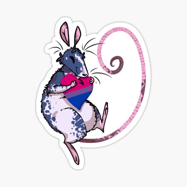"Bisexual pride rat" Sticker for Sale by Jemma-Draws | Redbubble