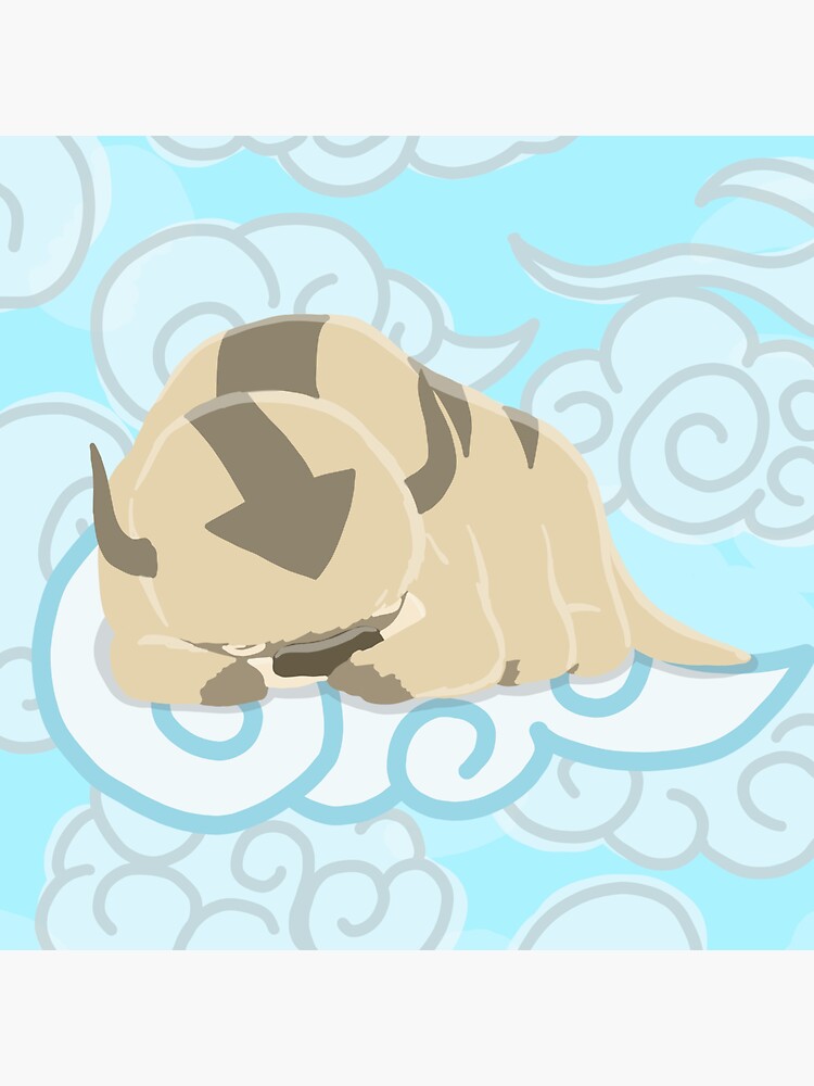 "Sleepy Appa w/ Background " Sticker for Sale by Mackenzieraebee ...