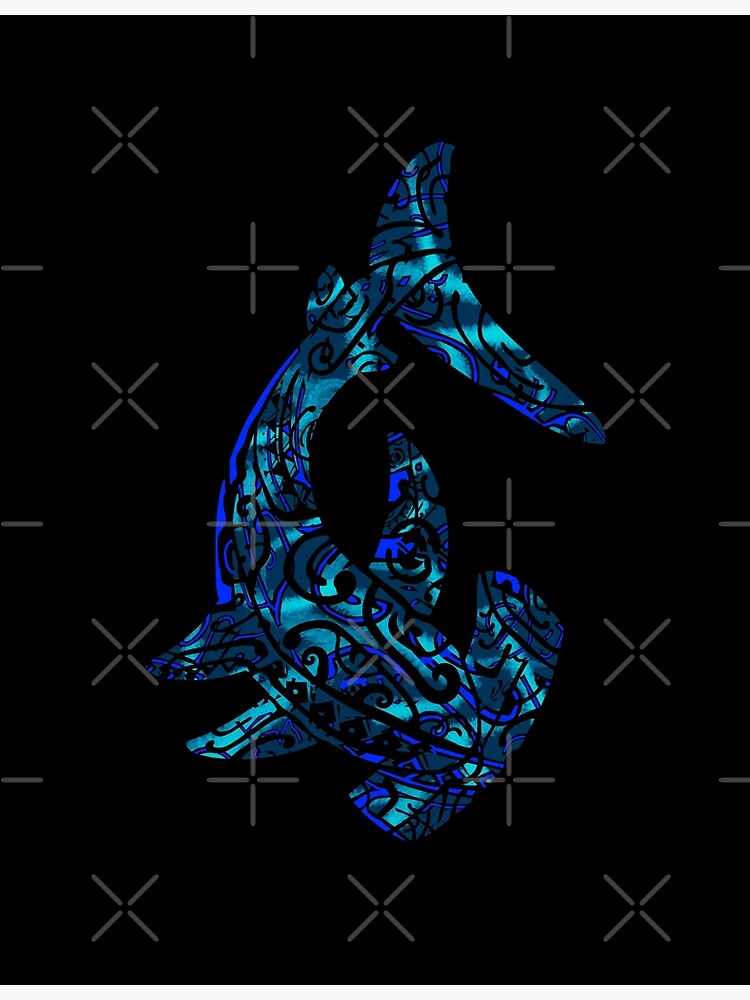 "Vintage Hawaiian Tribal Hammerhead Shark" Poster for Sale by ...