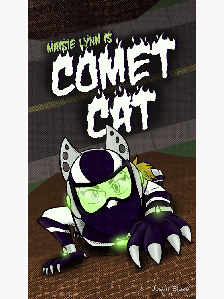 "Comet Cat (Comic Cover)" Sticker by JustinBarnes | Redbubble