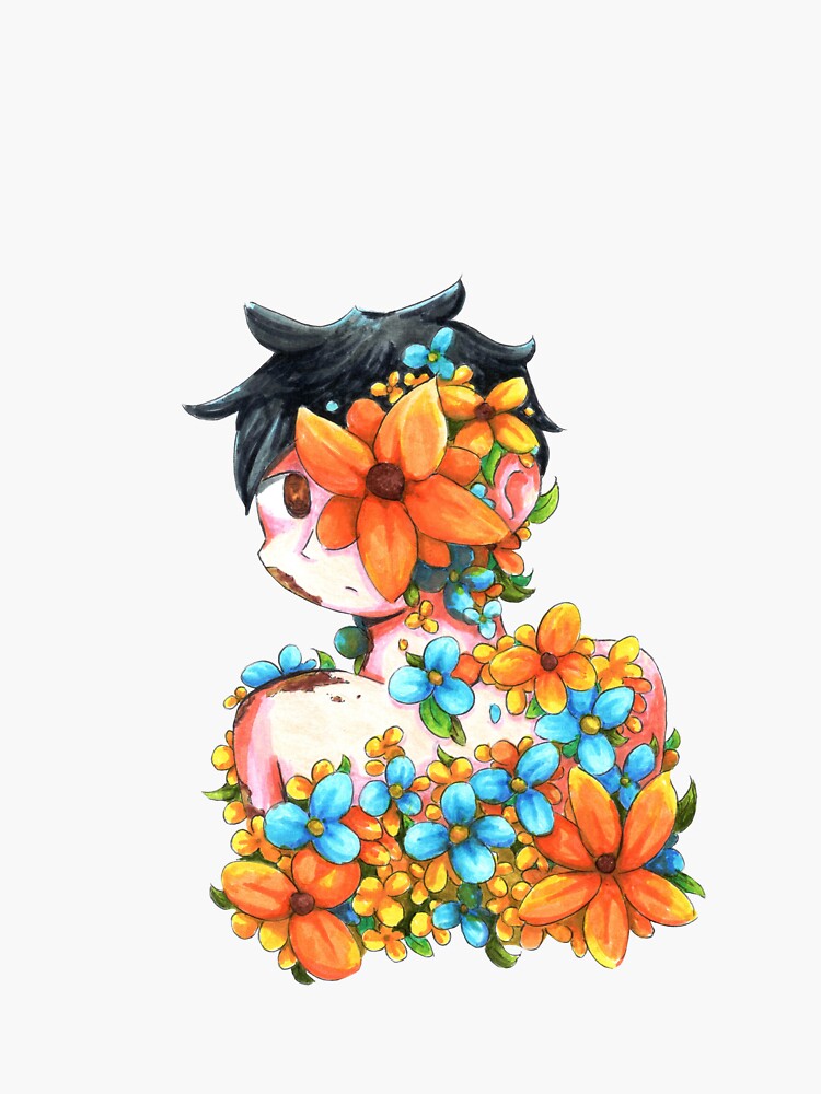 "Flower Boy" Sticker for Sale by frogbenchrai | Redbubble