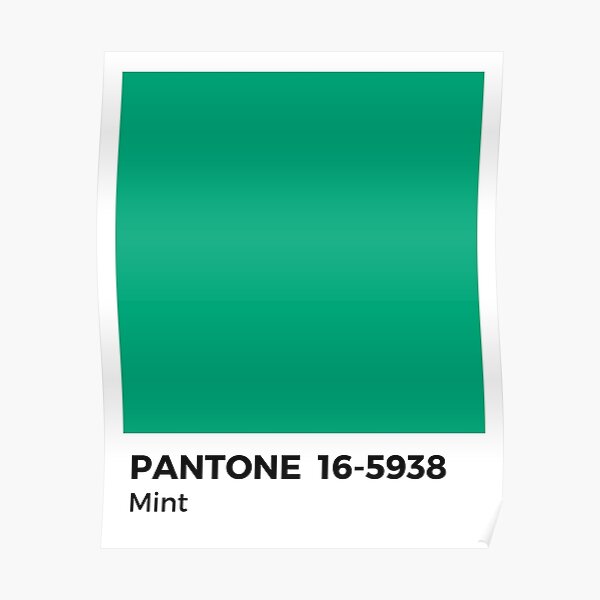 "PANTONE- Mint" Poster for Sale by fabibar | Redbubble