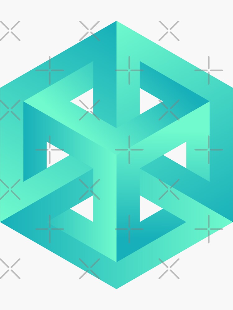 "Strange Geometry - Inside Out" Sticker for Sale by ncprocter | Redbubble