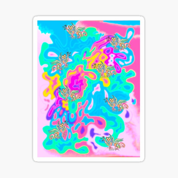 "Dragon Cat Splatter Meme Cloud " Sticker for Sale by viqysarthouse ...