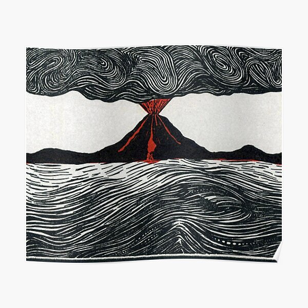 "The Volcanic Eruption of Mount Pelee" Poster for Sale by KarianneSmith ...