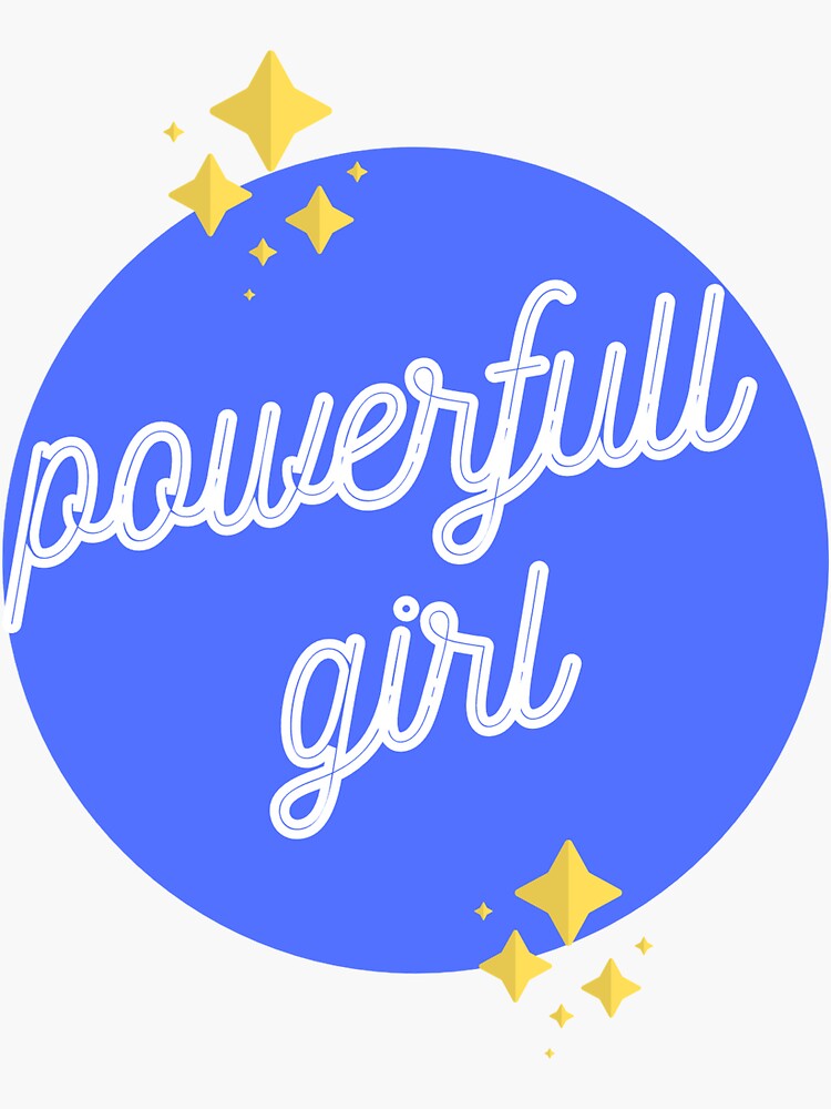 "Powerfull GIRL Design" Sticker by KAASHIRT | Redbubble