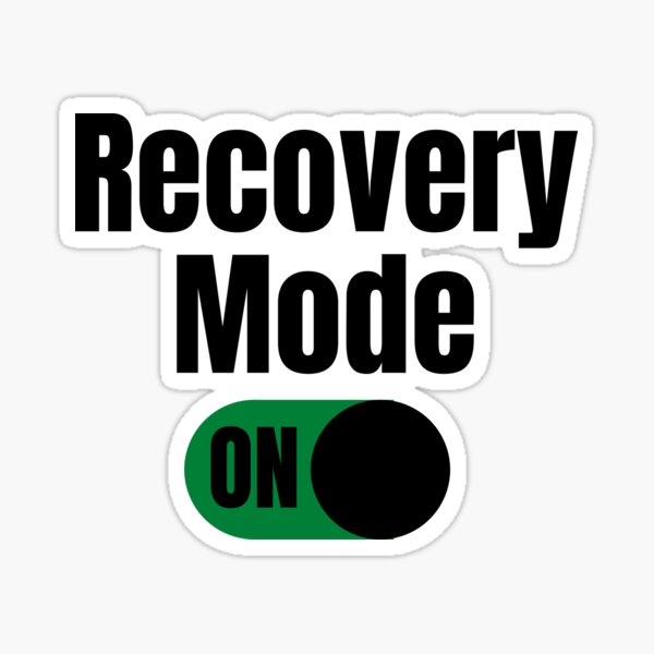 "Recovery Mode On, get well soon" Sticker for Sale by BlackAble | Redbubble