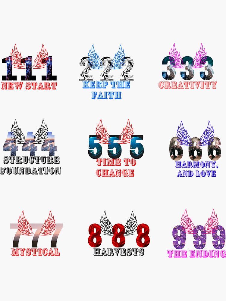 "Angel Number" Sticker for Sale by Ettevehs | Redbubble