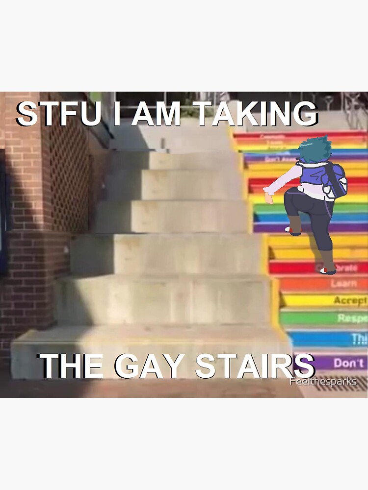 "Gay Stairs" Sticker for Sale by Feelthesparks | Redbubble