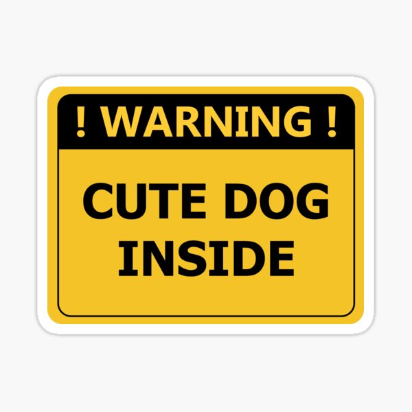 "Cute Dog Inside" Sticker for Sale by Wachi-A | Redbubble