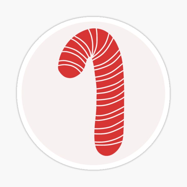 "Candy Cane" Sticker by staystickie | Redbubble