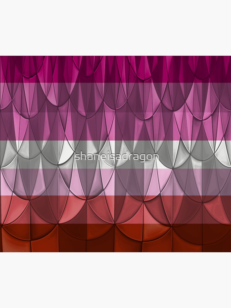 Geometric Lipstick Lesbian Pride Sticker By Shaneisadragon Redbubble