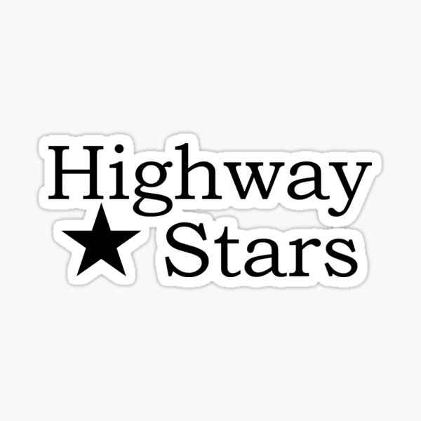 "Highway Stars Team Logo (black)" Sticker for Sale by aushampton ...