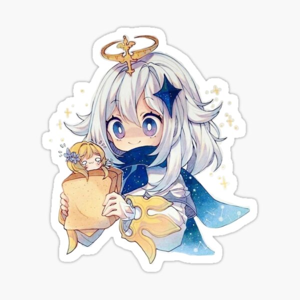 "Paimon eating sandwiche " Sticker for Sale by Weedyff | Redbubble