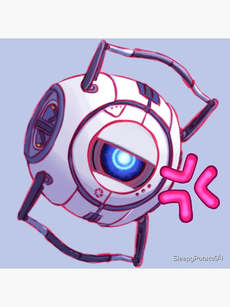 "Wheatley Angry" Poster by SleepyPotato94 | Redbubble