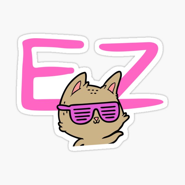 "EZ" Sticker for Sale by UltraRare47 | Redbubble