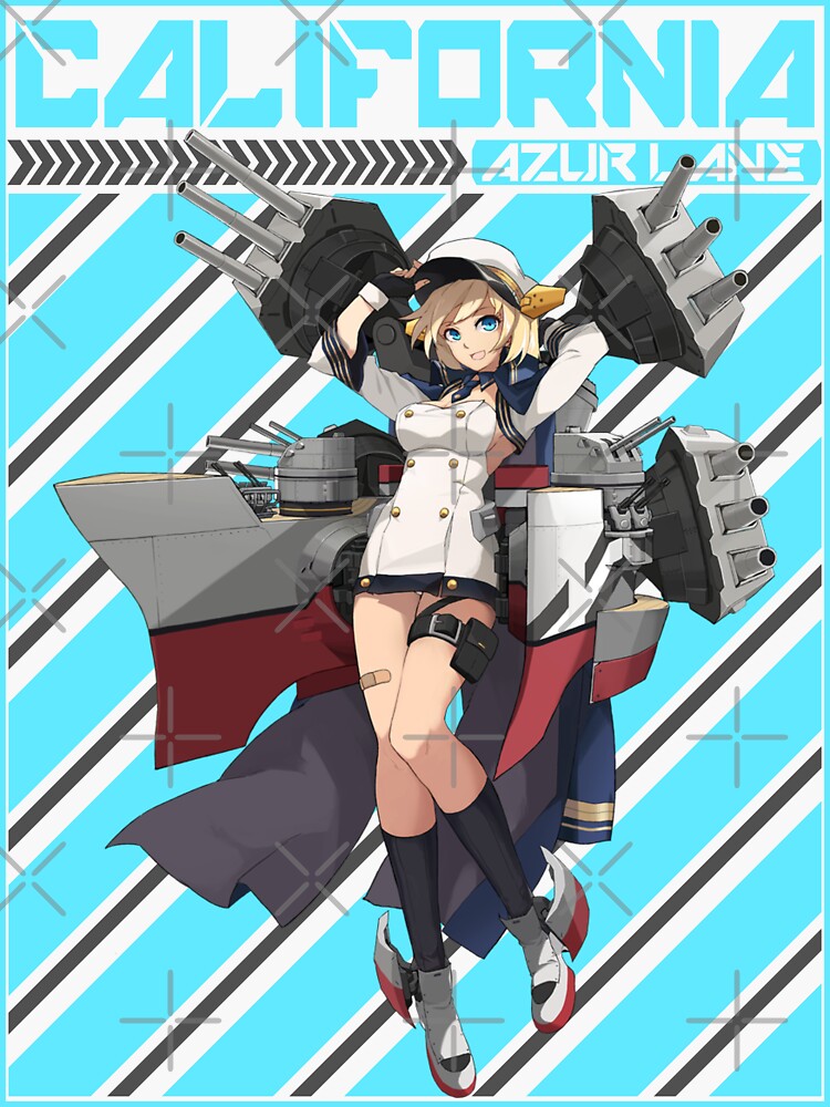 "AZUR LANE CALIFORNIA" Sticker for Sale by VotreVPX | Redbubble