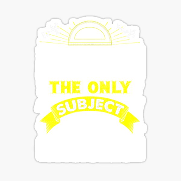 "Math: The Only Subject That Counts Funny Math Pun" Sticker for Sale by ...