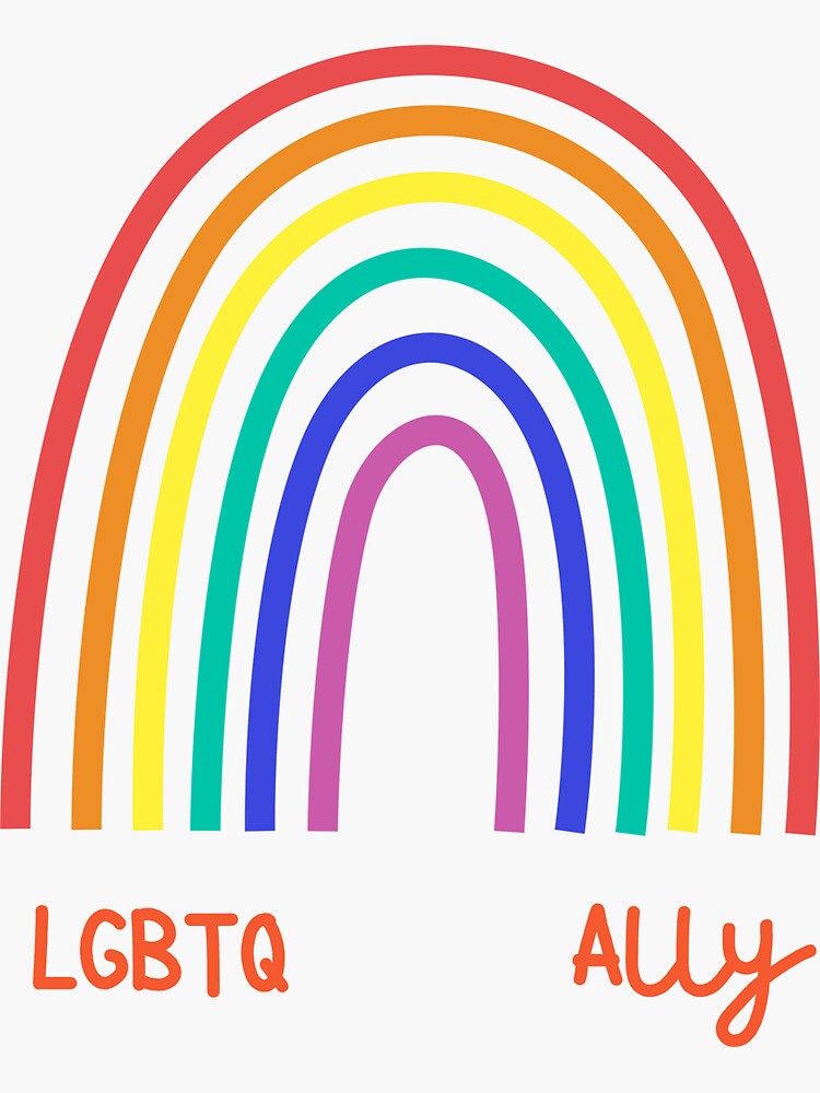 "LGBTQ Ally" Sticker by EvandLinasShop | Redbubble