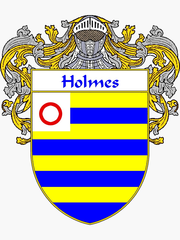 "Holmes Coat of Arms/Family Crest" Sticker for Sale by IrishArms ...
