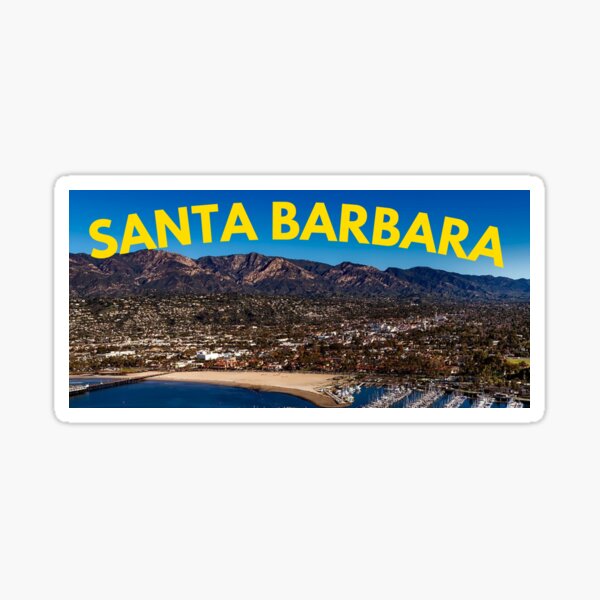"Santa Barbara" Sticker for Sale by phys | Redbubble