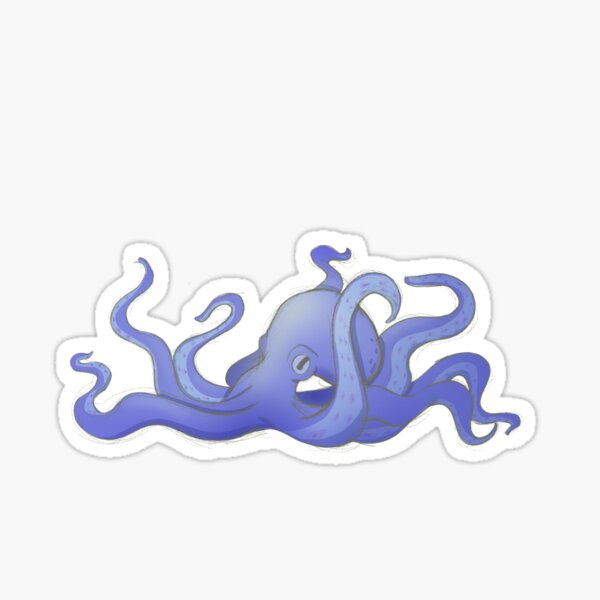 "Blue Octopus " Sticker for Sale by AngieMichie | Redbubble