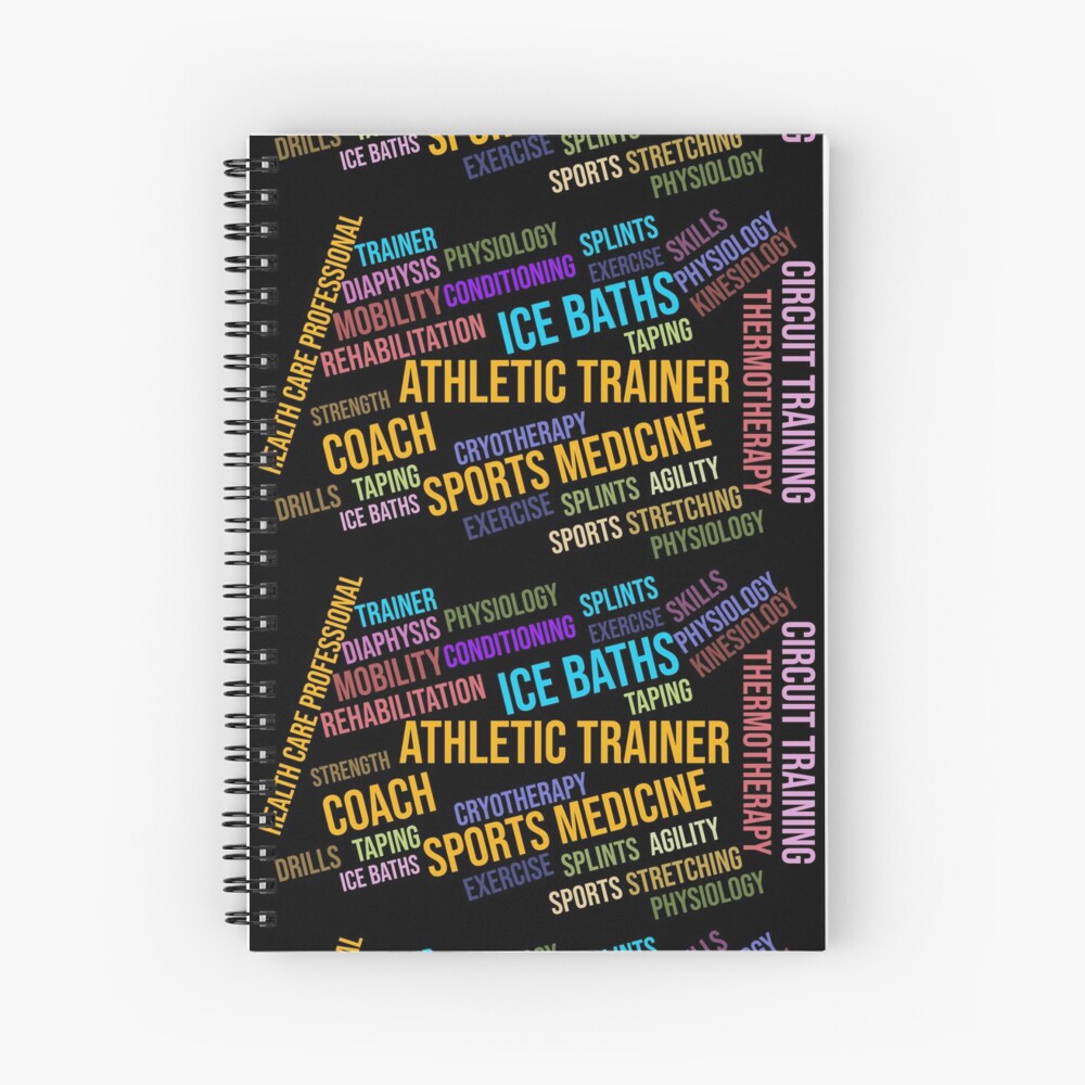"Athletic Trainer Word Cloud" Spiral Notebook for Sale by TeesYouWant ...