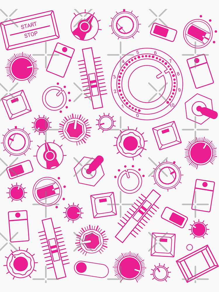 "Vintage Analogue Synthesizer Controls" Sticker for Sale by ...