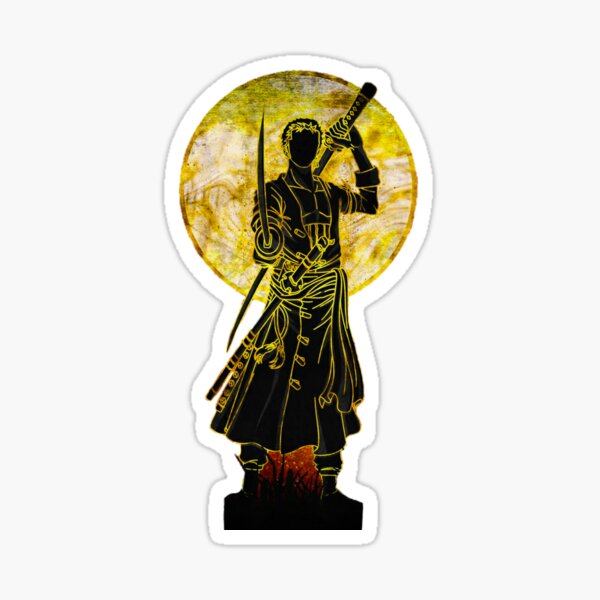 "Zoro black and white " Sticker by Otakugeneration | Redbubble