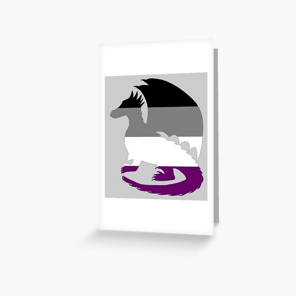 Ace Pride Dragon Silhouette Greeting Card For Sale By Shaneisadragon