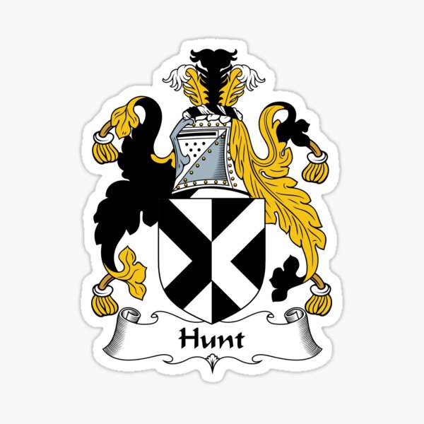 "Hunt Coat of Arms/Family Crest" Sticker for Sale by IrishArms | Redbubble