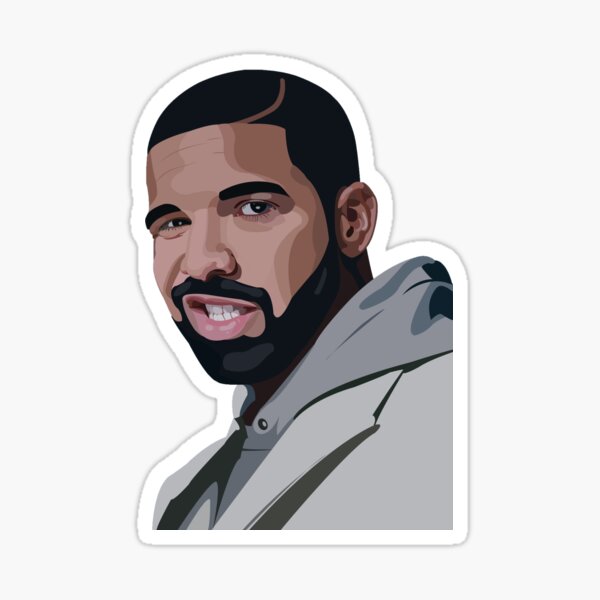 "Drake Digital Artwork" Sticker for Sale by AnnaFederica | Redbubble